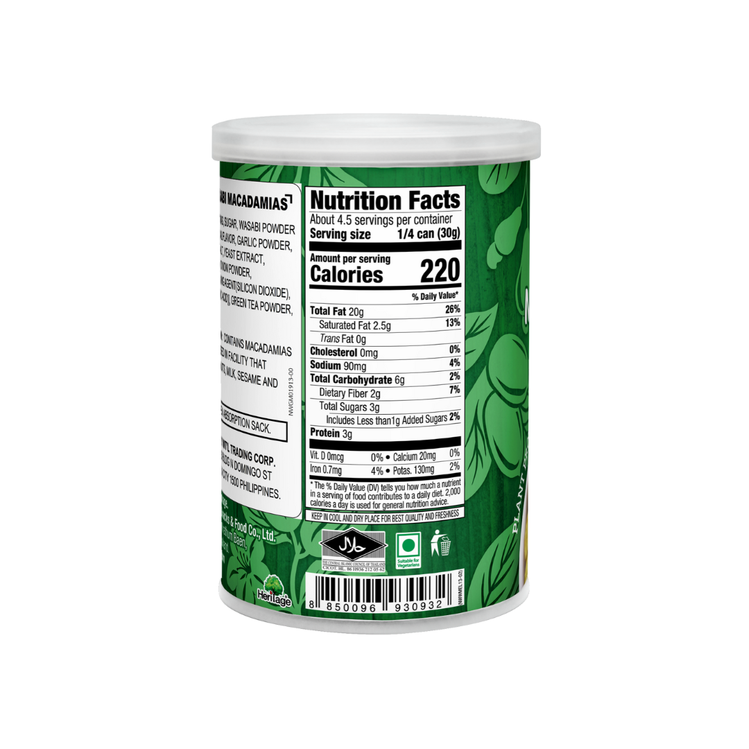Nutwalker Green Tea Wasabi Macadamias 130g – GoodMartPH