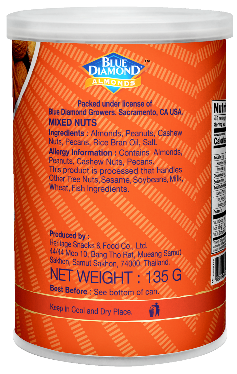 Blue Diamond Mixed Nuts 135g (in can) – GoodMartPH