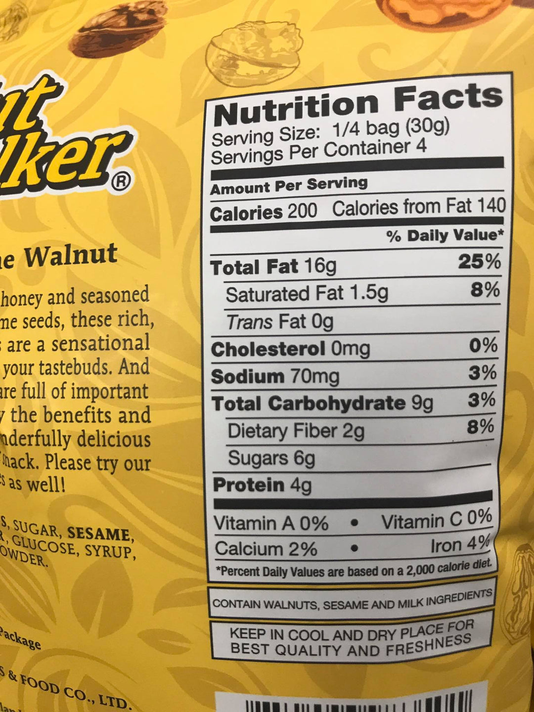 Nutwalker Honey Sesame Walnut 120g – GoodMartPH