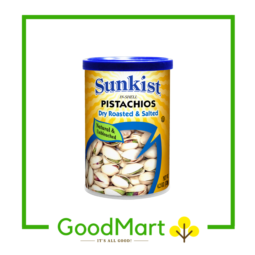 Sunkist Dry Roasted & Salted Pistachios 120g (in can) – GoodMartPH