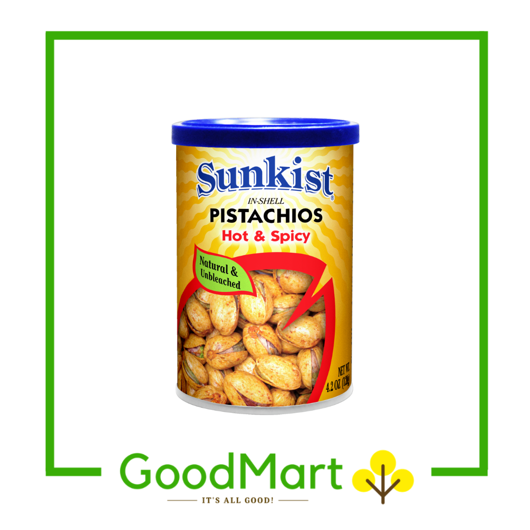 Sunkist Hot & Spicy Pistachios in Shell 120g (in can) – GoodMartPH